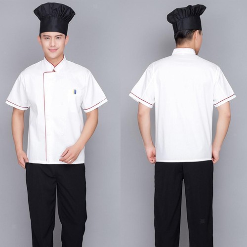 Short Sleeve Kitchen Workwear Chef Professional Coat Smock Unisex ...