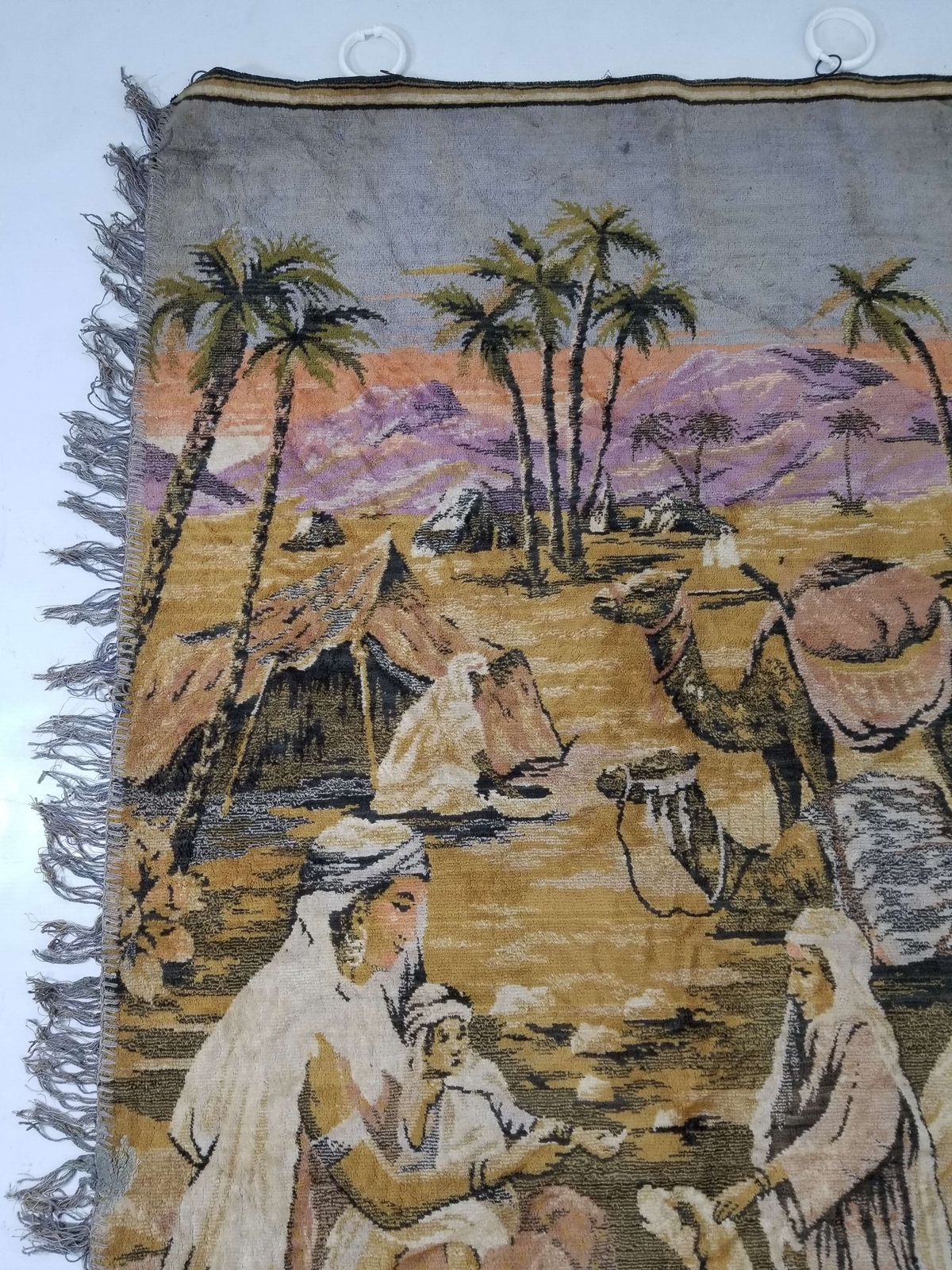 Vintage Velvet Arab Scene Wall Hanging Tapestry 182x130cm | eBay