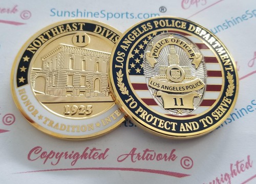 Los Angeles Police Northeast Division challenge coin, LAPD, FBI, CHP ...