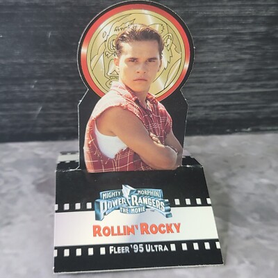 95 Fleer Power Rangers Rocky Red Ranger Trading Card Power Pop-Up - #24 ...