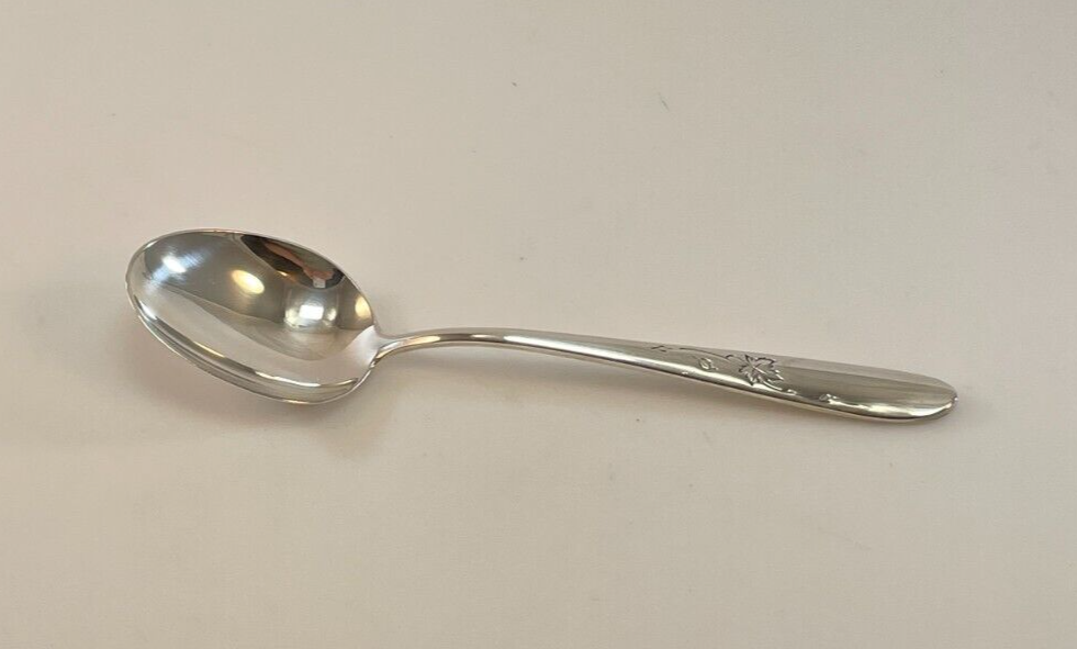 Reed & Barton Autumn Leaves Sterling Silver Oval Soup Dessert Spoon ...