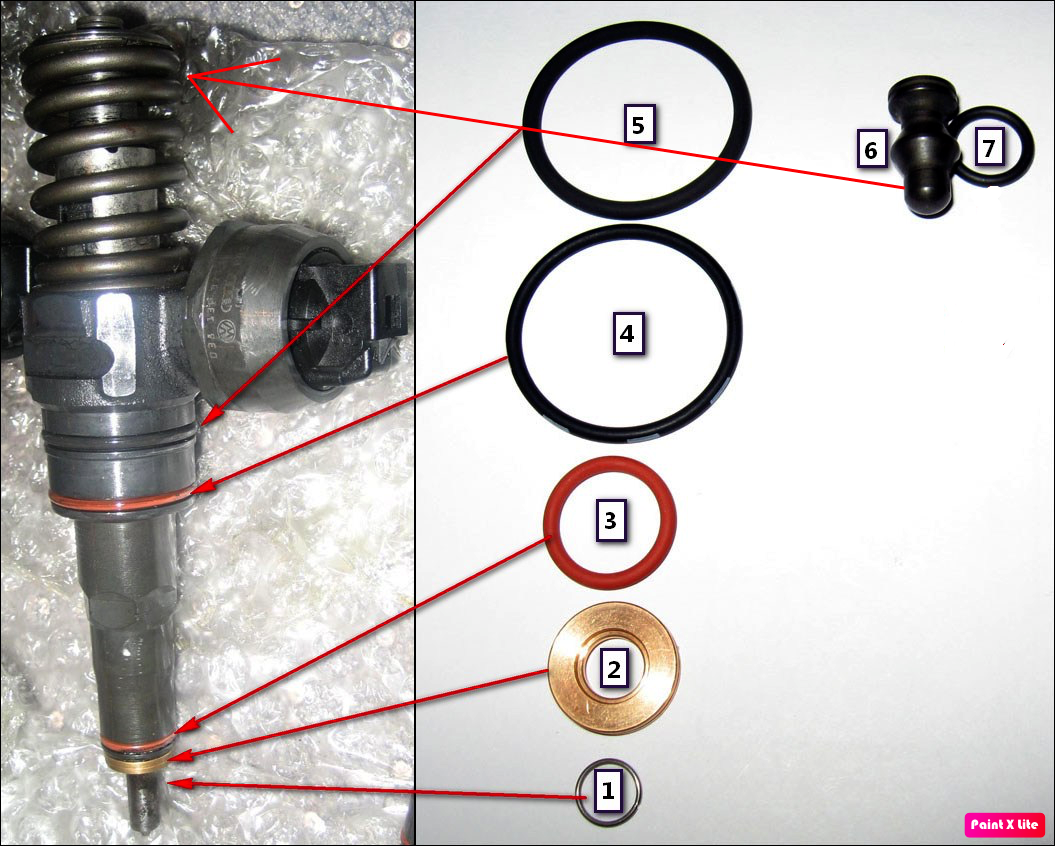 Bosch PD Injector seals kit 1.4tdi 1.9tdi 2.0tdi 1 417 010 997 4pcs ...