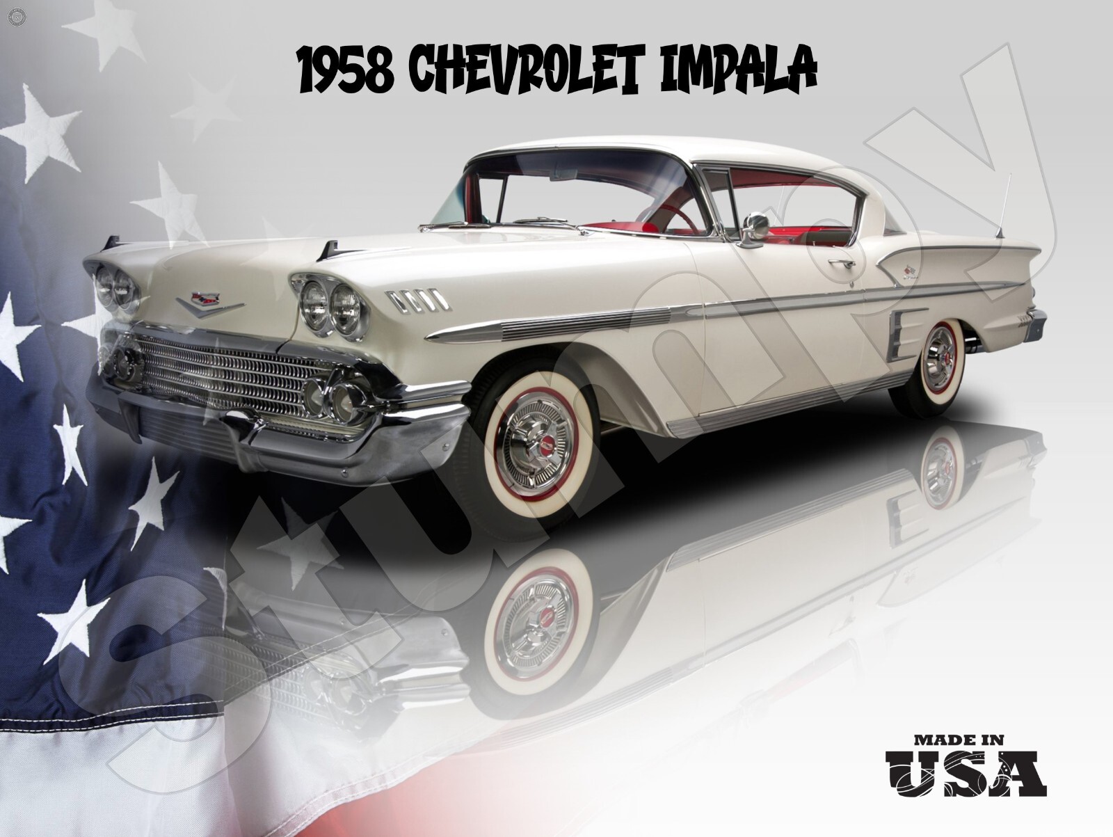 1958 Chevrolet Impala Metal Sign 9" x 12" or 12" x 16" | eBay