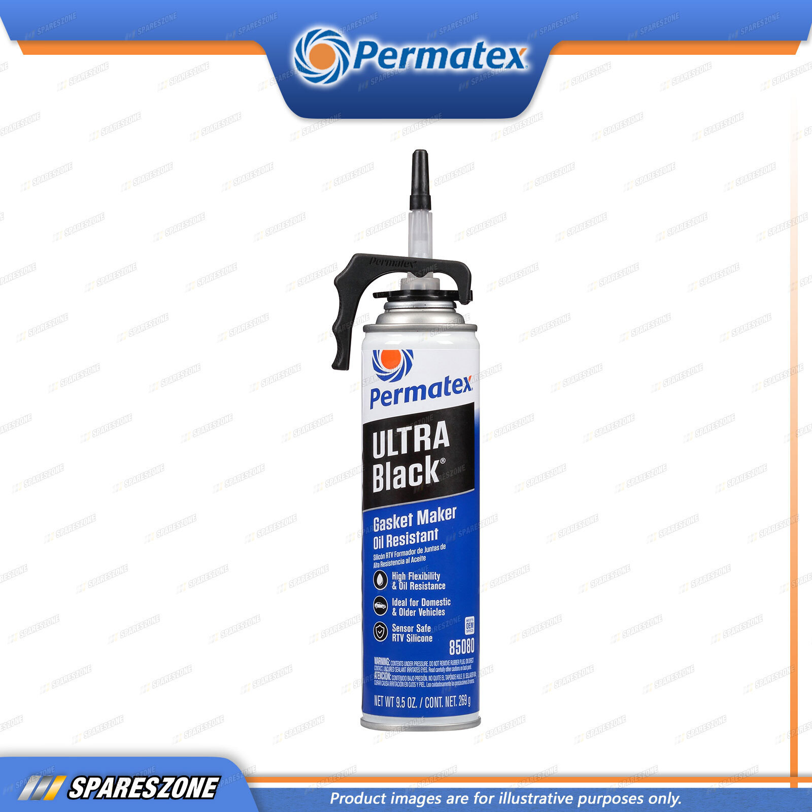 Permatex Ultra Black Max Oil Resistant Gasket Maker Power Can 269G ...