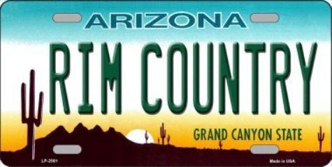 Rim Country Arizona Metal License Plate 783935044065| eBay