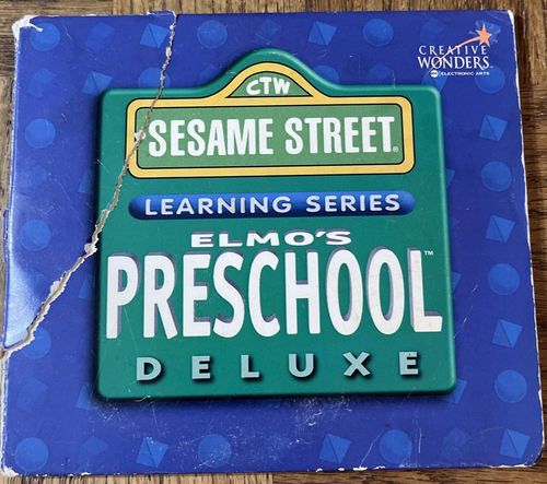 Sesame Street Elmo’s Preschool Deluxe 2-CD PC Rom Game-Very Rare-SHIPS ...