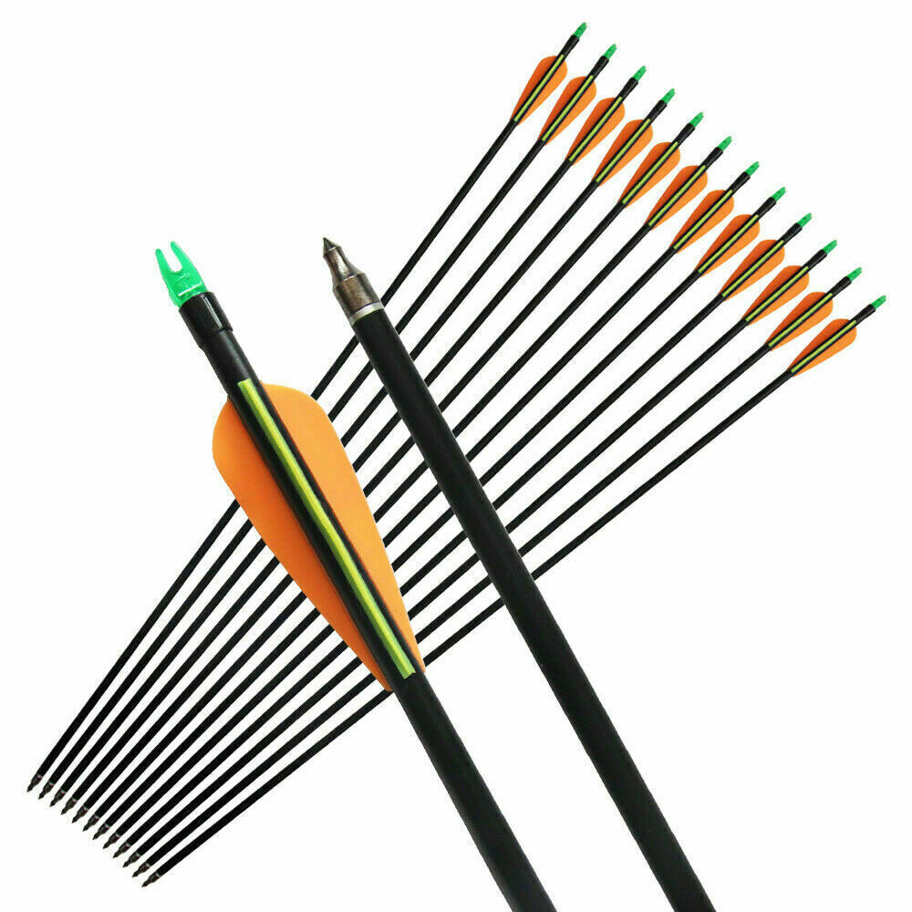 Set 30Lbs Handmade Traditional Recurve Bow Longbow + 12Pcs Fiberglass ...