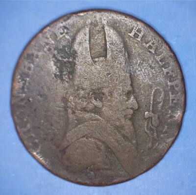 1789 CRONEBANE (WICKLOW, IRELAND) SHIELD REVERSE CONDER HALFPENNY ...