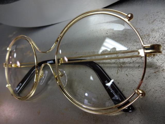 OVERSZIED EXAGGERATED RETRO Style Clear Lens EYE GLASSES Large Round ...