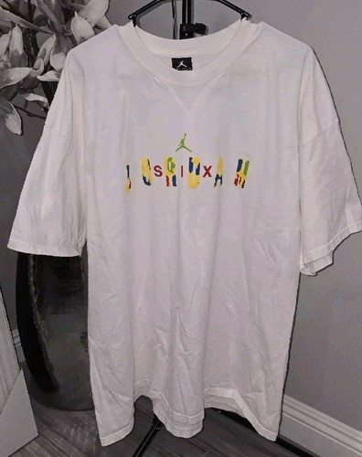 RARE Vintage Air Jordan SIX Yellow Art Deco y2k T-Shirt RN 56323 | eBay