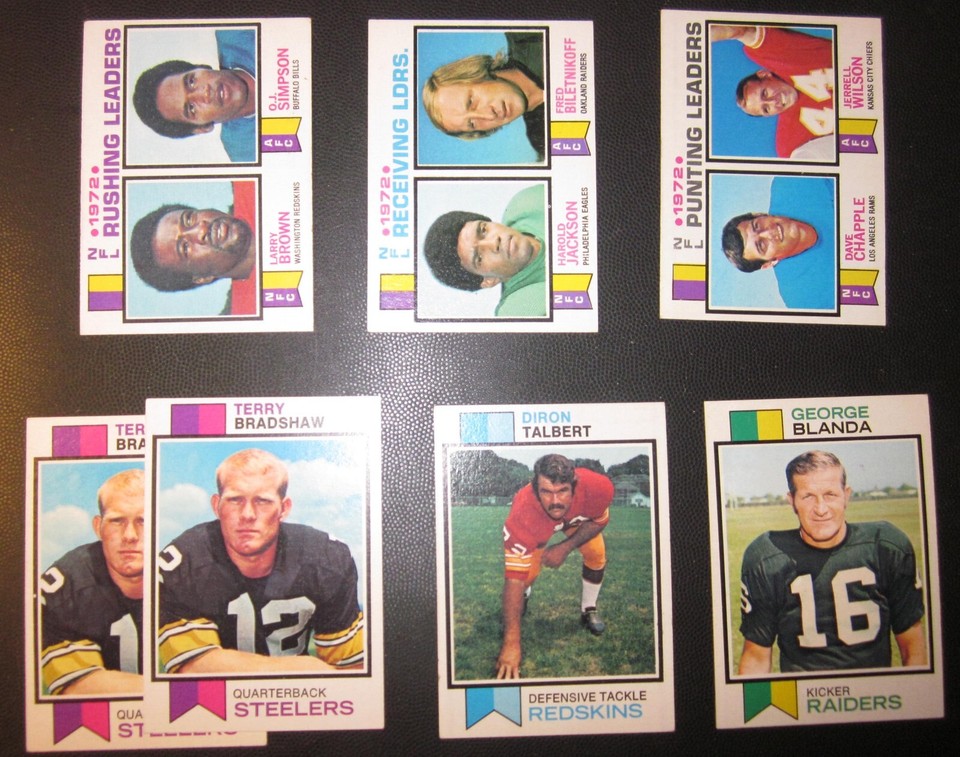 1973 Topps Football Singles Complete Your Set - Pick (1-399) EX, EX-MT ...