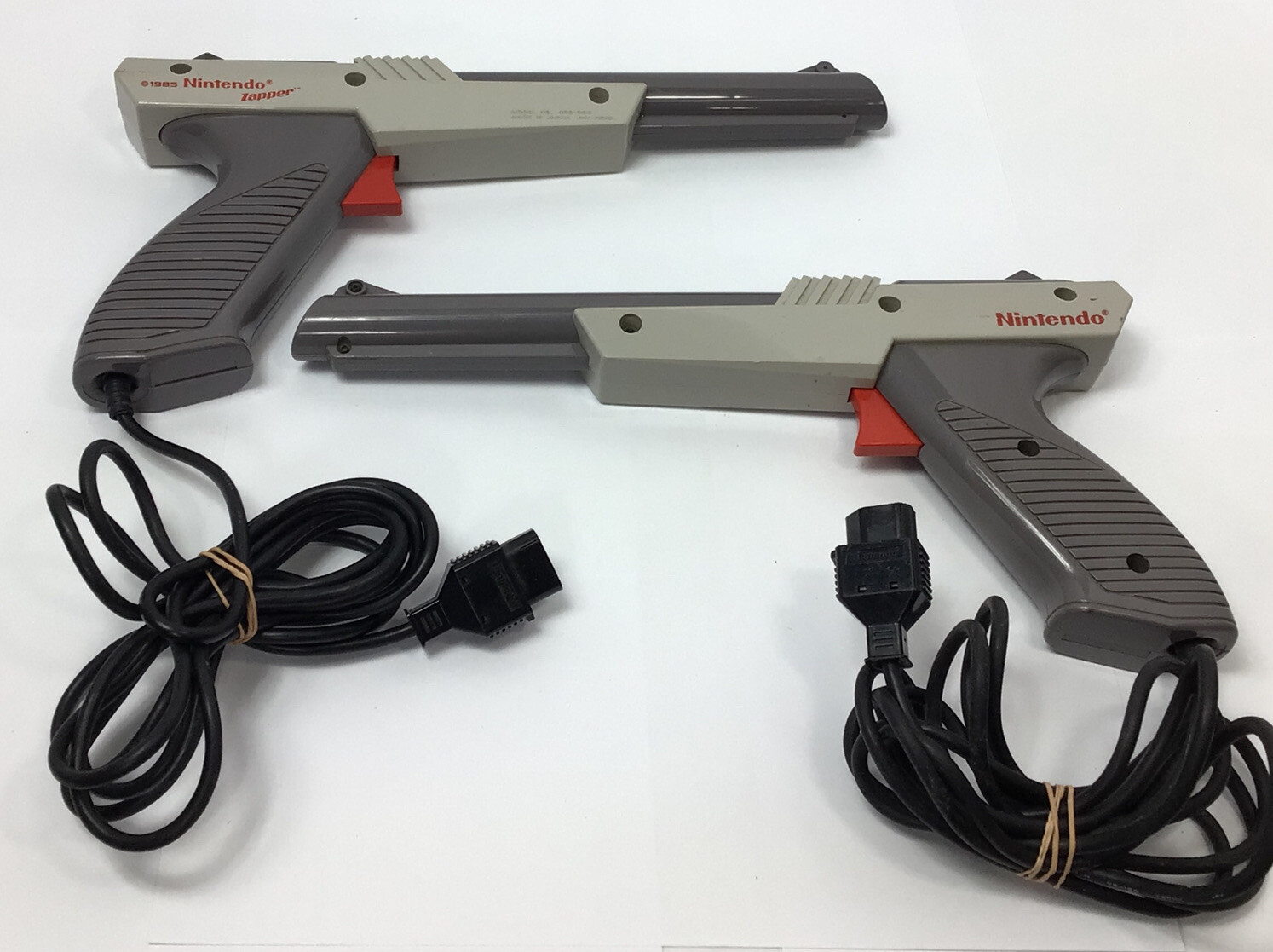 Official Gray Nintendo NES-005 Zapper Light Gun Controller BUNDLE OF 2 ...