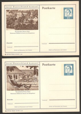 (AOP) Germany 1964 15pf Luther pictorial postal cards set of 8 unused ...