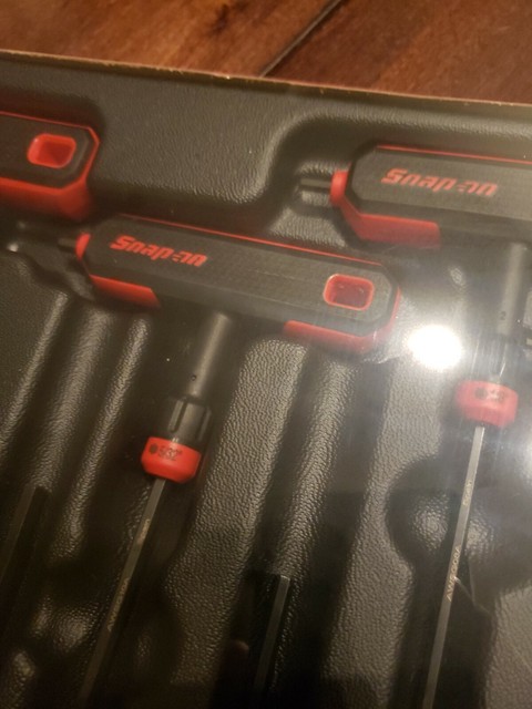 Snap On AWSG800A 8 Pc (SAE) T-Handle/L-Shaped Hex Combo Soft Grip for ...