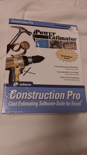 Adams Construction Pro Power Estimator Forms And Software Suite For Excel PC NEW | eBay