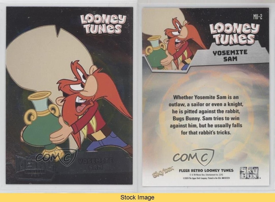 2024 Fleer Retro Looney Tunes Metal Universe Yosemite Sam #MU-2 READ ...