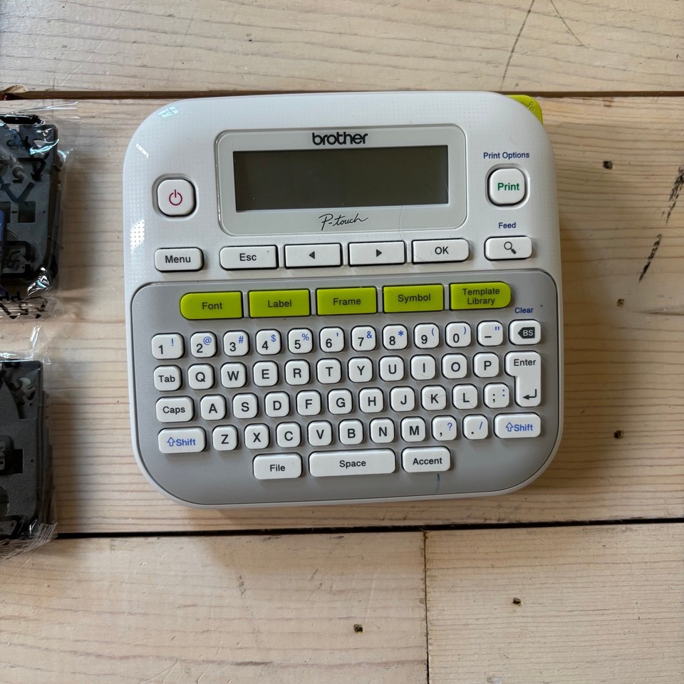 Brother EUC P-Touch Label Maker w/5 Extra Tape Cartridges | eBay