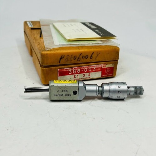 Mitutoyo Hole Test Two- and Three-Point Inside Micrometer 368-003 3-4mm ...