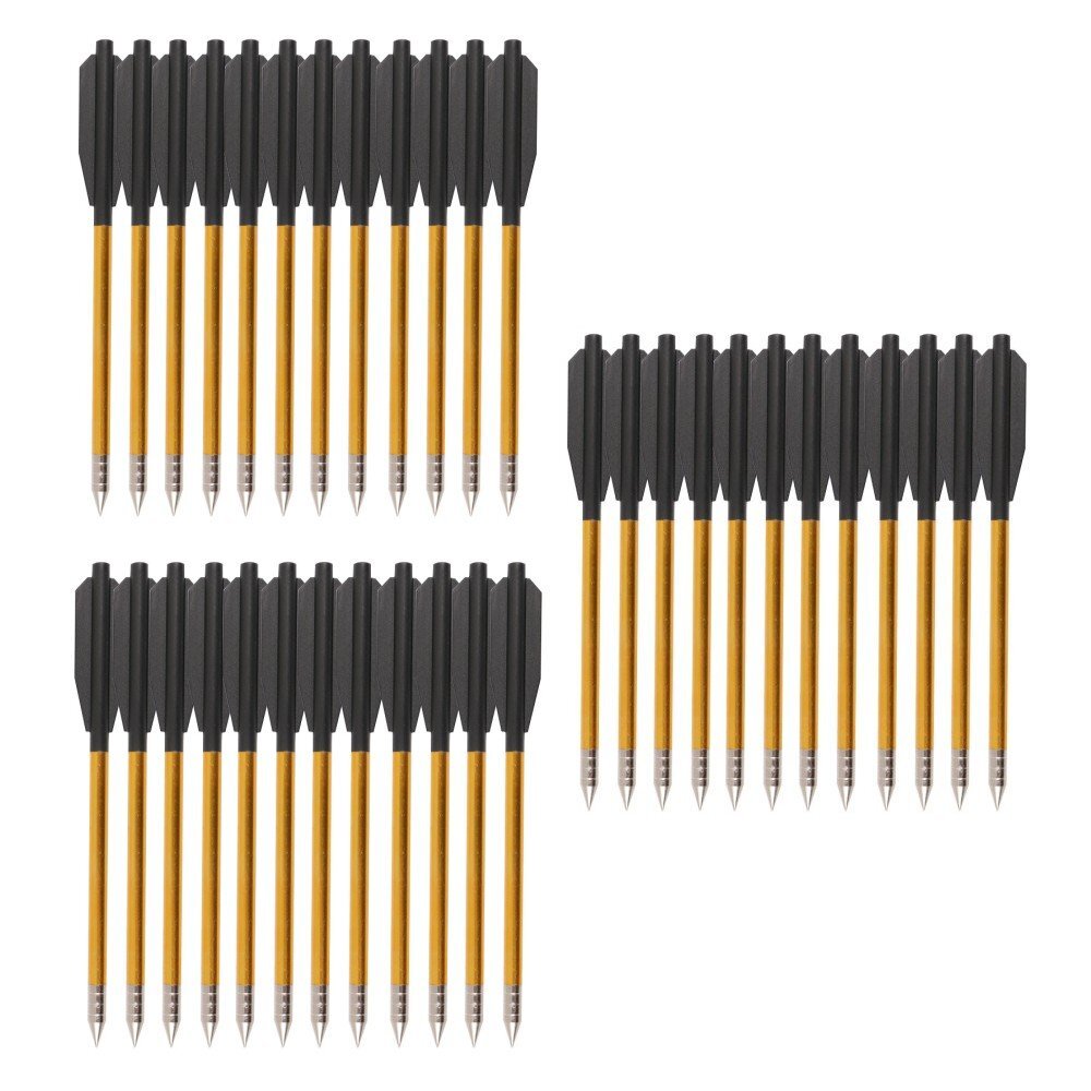 US 6.3" Crossbow Bolts Aluminium Arrows Steel Tips for 50-80lbs Pistol ...