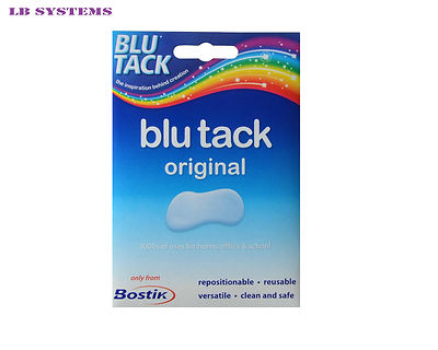 Blu Tack Packet Blue Tac Re-usable Adhesive Putty Repositionable Glue ...