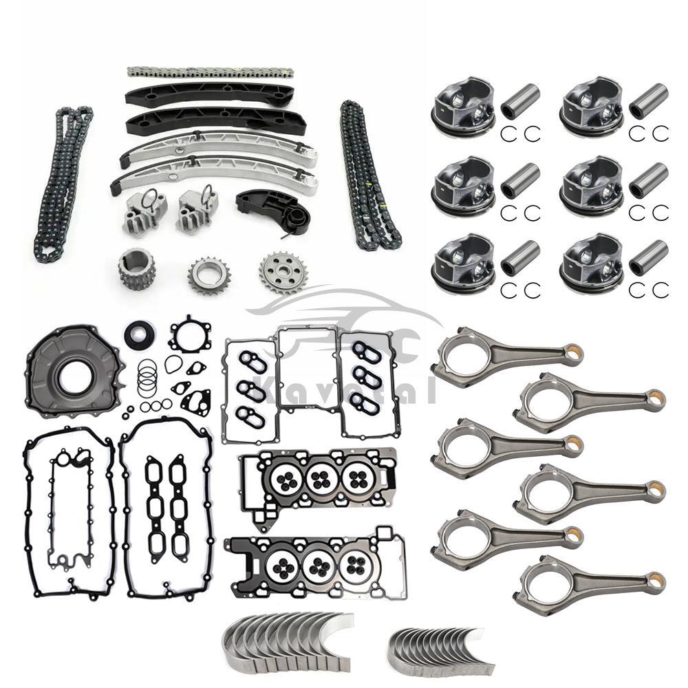 AJ126 Engine Rebuild Overhaul Kit w/ Rod & Timing Kit For Jaguar Land ...