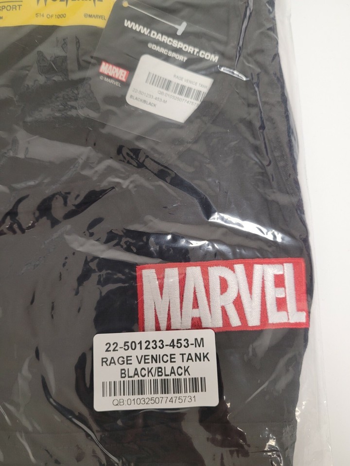 Darc Sport x Marvel Wolverine "Rage" Venice Tank Top Size M *Ltd. 1000 ...