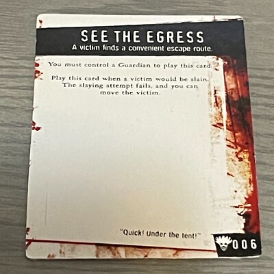 Horrorclix Freakshow 006 See the Egress Plot Card | eBay