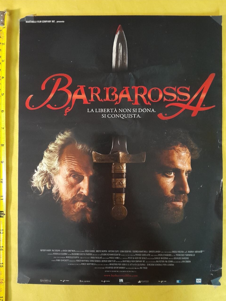 2009 BARBAROSSA SIEGE LORD Historical ORIGINAL Italian 16" Movie Poster ...