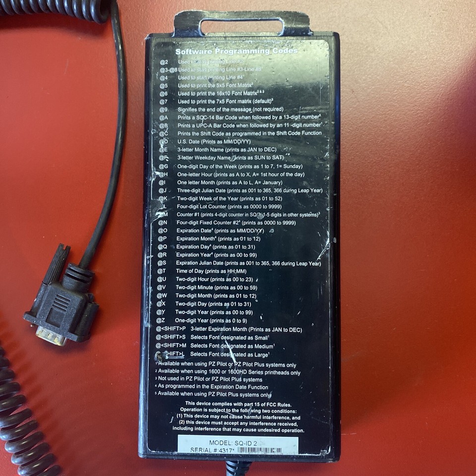 Squid Ink SQ-ID2 Operator Panel Keypad USED | eBay