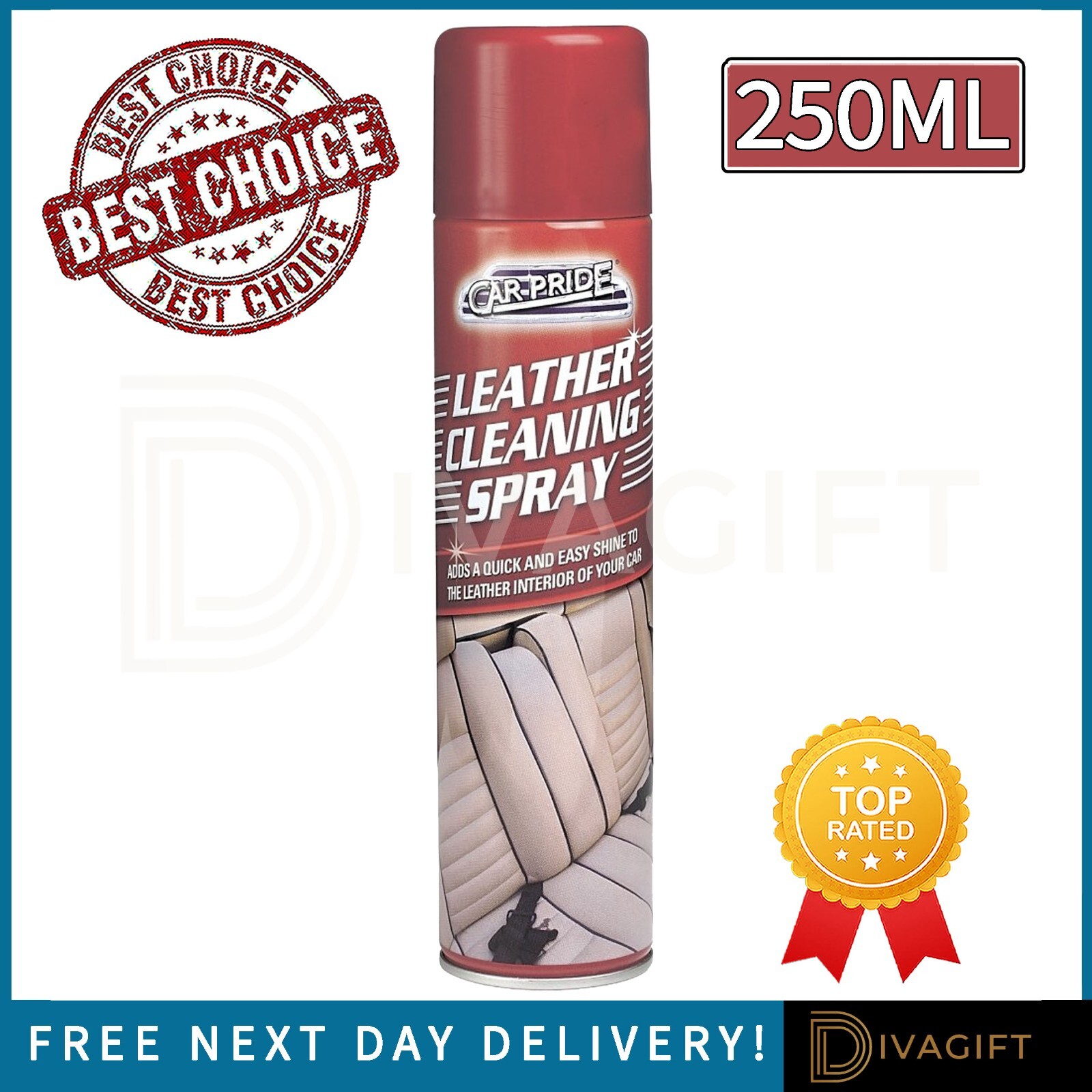 LEATHER CLEANER SPRAY CLEANING FOR FURNITURE SOFAS CAR INTERIORS SEATS ...