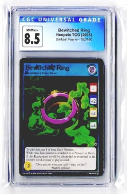 CGC 8.5 Neopets TCG Bewitched Ring The Darkest Faerie Set 152/150 | eBay