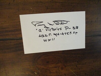 PERRY J. DAHL ("Bronze Star/Silver Star/16 Air Medals")Signed 3 x 5 ...