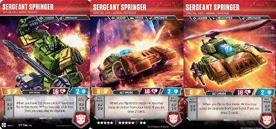 Transformers TCG: Sergeant Springer // Special Ops Aerial Defense [Mint ...