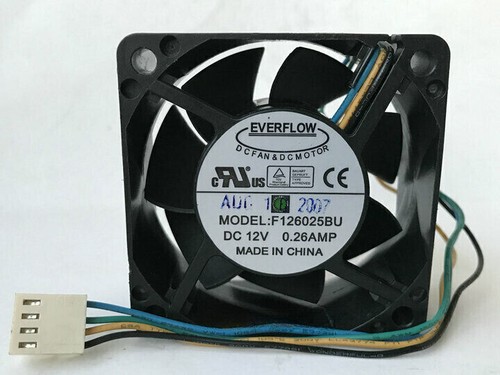 EVERFLOW F126025BU 12V 0.26A 60*60*25MM 6CM 3Pin Cooling Fan | eBay
