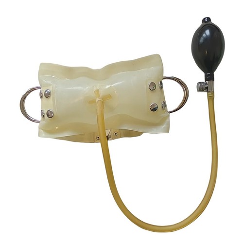 Latex Rubber Neck Corset Collar Back Zipper Inflatable Fetish BDSM 0 ...