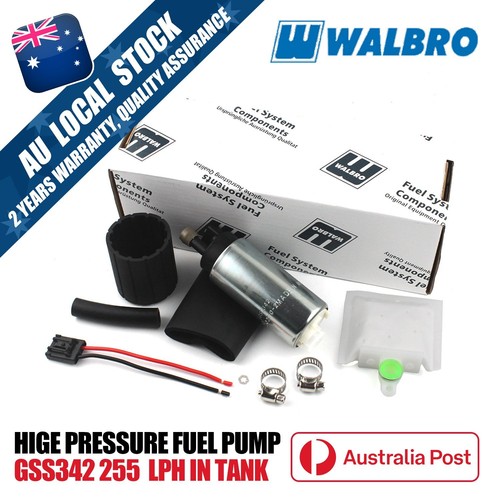 GENUINE WALBRO GSS342 255 LPH IN TANK HIGH PRESSURE FUEL PUMP UNIVERSAL ...