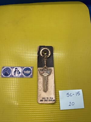 Vintage NOS Cole National Ford Key Chain Key Blank Accessory Badge Logo ...