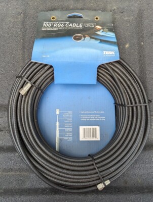 100 ft RG6 Cable HDTV Terk Satellite Cable Antenna Cord Coaxial ...