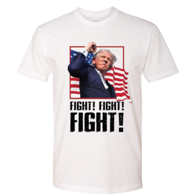 🔥 Donald Trump FIGHT Unisex T shirt MAGA 2024 Bullet Proof shot USA ...
