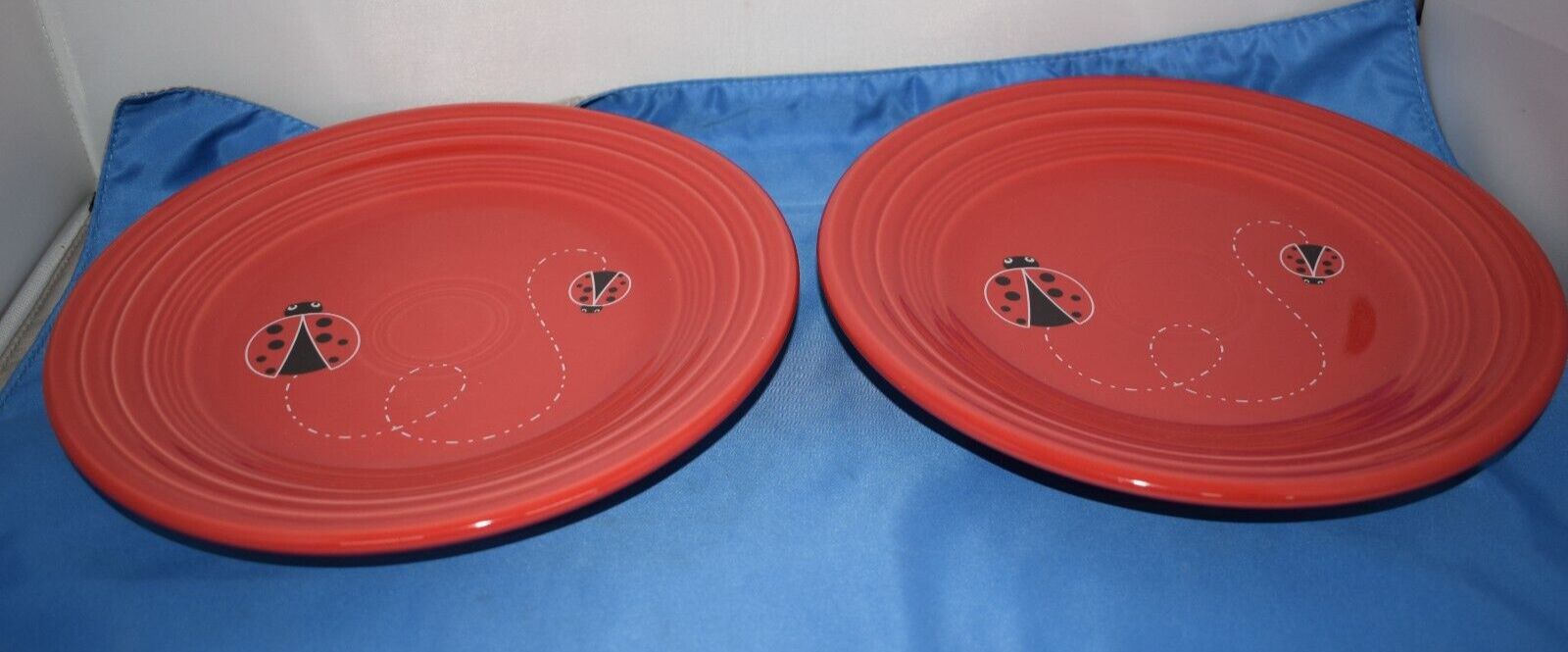 2X Fiesta Ware Scarlet Ladybug Luncheon Plate 9" Fiestaware New F-1 | eBay