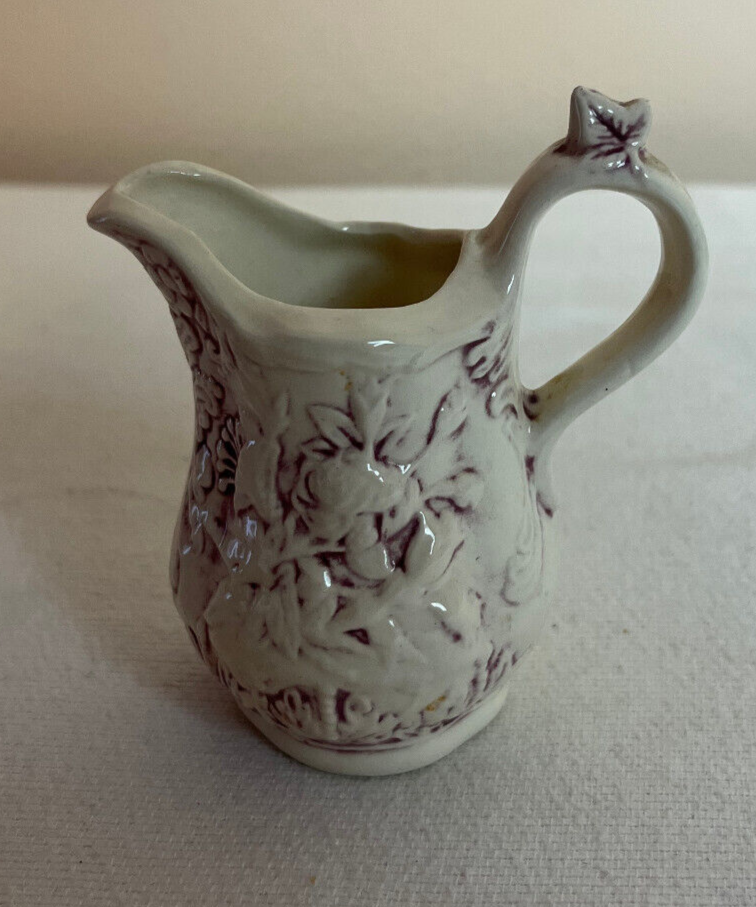 Small Ceramic Pitcher with Roses Flowers Vintage Handmade 3.5" Tall | eBay