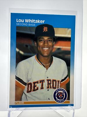 1987 Fleer Lou Whitaker Baseball Card #168 Mint FREE SHIPPING | eBay