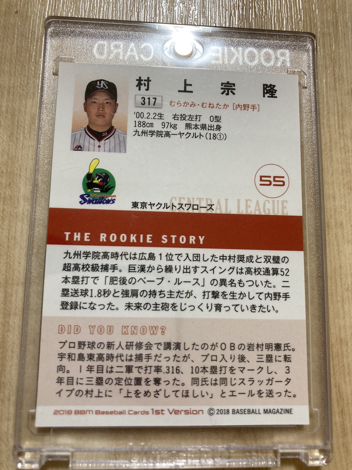 Munetaka Murakami 2018 BBM 1st #317 Silver Autograph Rookie Card RC Next Ohtani | eBay