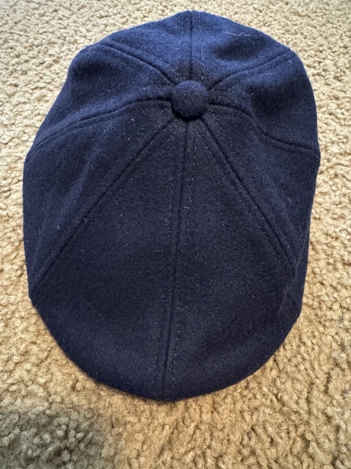 Boston Scally Co. Men's Cap Wool, Leather, Polyester Size Small Navy ...