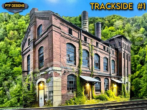 HO Scale TRACKSIDE #1 Factory- Building Flat w/ LEDs, 1:87 *VIDEO* | eBay