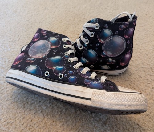 CONVERSE CHUCK TAYLOR HIGH TOPS - BLACK BUBBLES -M 6.5/W8.5 | eBay
