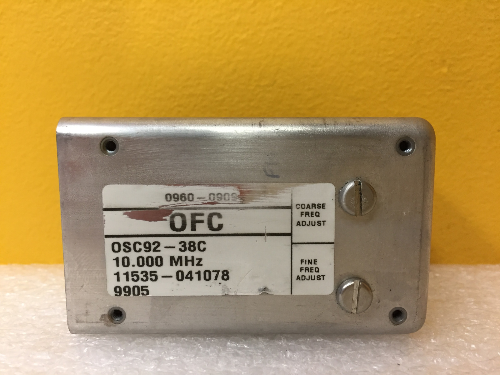 HP / Agilent 0960-0909 (OSC92-38C) 10 MHz, Precision Crystal Oscillator ...