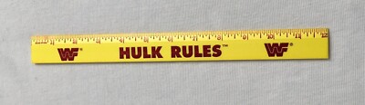 Rare Vintage WWF HULK HOGAN RULES RULER MINT Hulkster Hulkamania ...