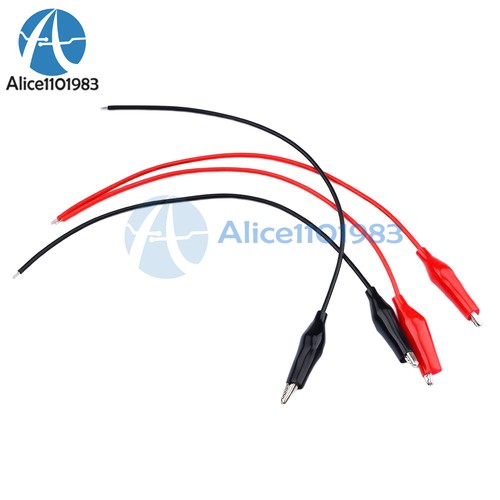 4 Pieces(2 Red+ 2 Black) 20CM Single-headed Alligator Clips With ...