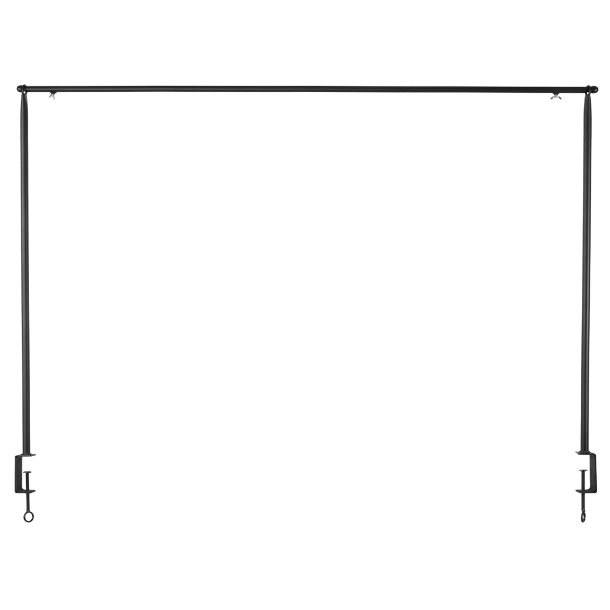 Metal Over Table Hanging Display Rail Pole Rod With Clamp Extends W118 ...